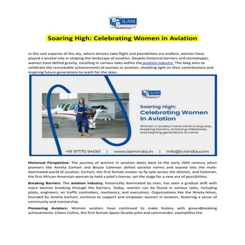 Soaring High: Celebrating Women in Aviation | PPT