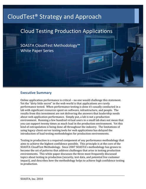 Soasta Testing Inproductionwhitepaperv10 Pdf Cloud Computing