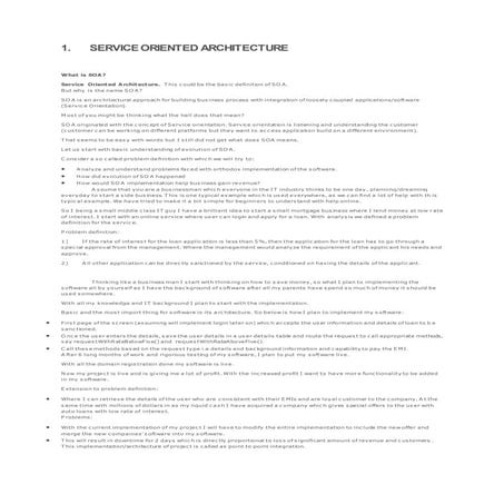 Understanding the basic need of Service Oriented Architecture and ...