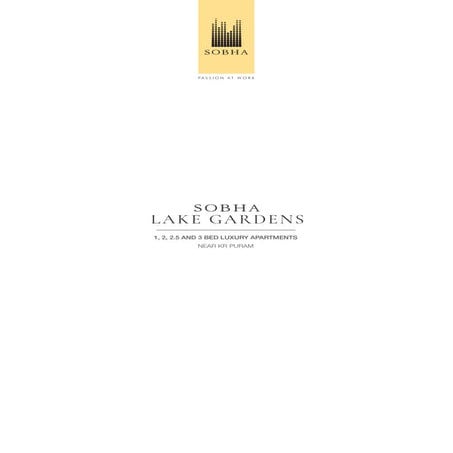 Sobha Lake Gardens - Apartments KR Puram Bangalore | PDF
