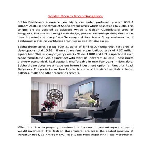 Sobha dream acres | DOCX