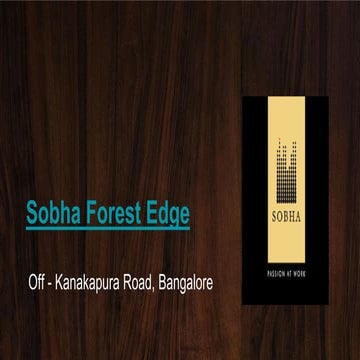 Sobha forest Edge Location | PDF