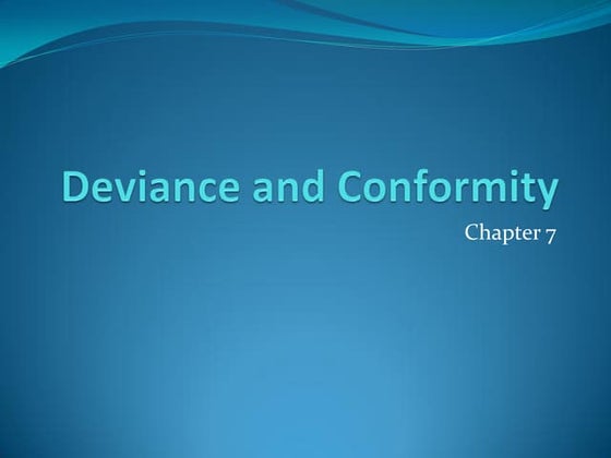 Sociology of Deviance | PPT