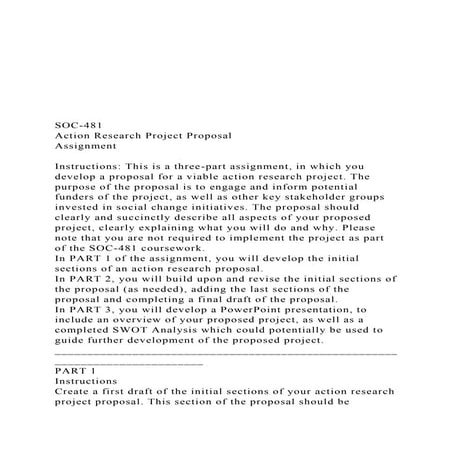 SOC-481Action Research Project ProposalAssignment.docx