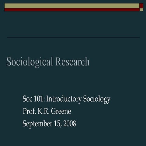Sociology 101 09-15-2008 | PPT