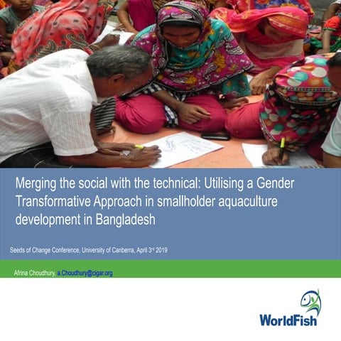Merging the social with the technical: Using a gender transformative ...