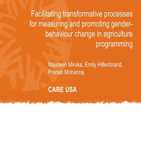 Measuring gender transformative change: case examples from bangladesh ...