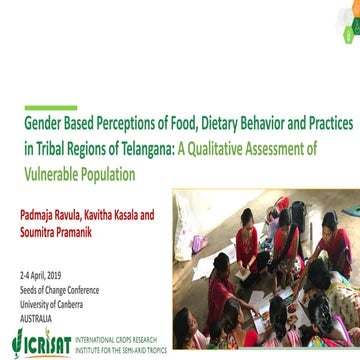 Gender based perceptions of food, dietary behavior and practices in ...