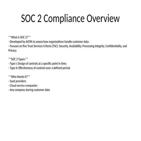SOC2_Certification_Process.SOC2_Compliance_Overview | PPT