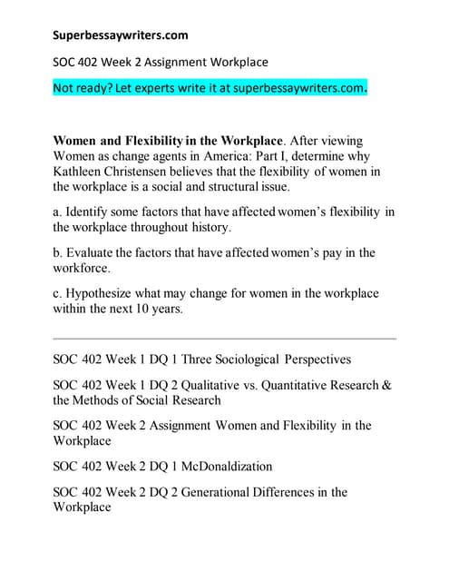 Soc 331 week 3 quiz | PDF