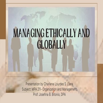 HRMD Lec Managing Ethically and Globally | PPT