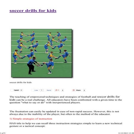 Soccer drills for kids | PDF