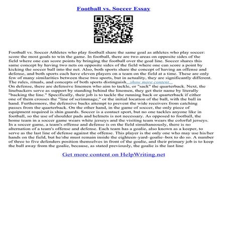 Soccer Essay | PDF