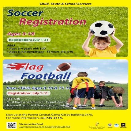 Soccer & Flag Football Registration July 2014 | PDF