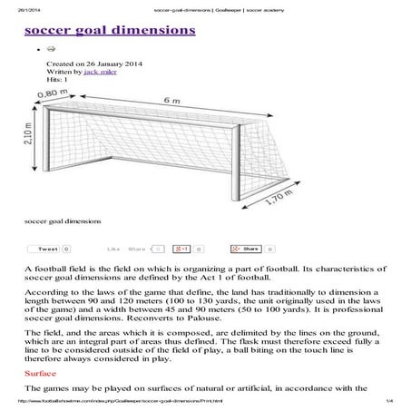 Soccer goal dimensions | PDF