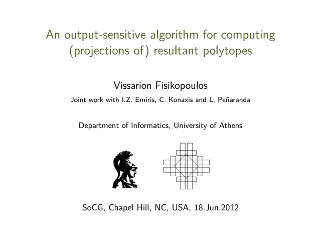 An Output Sensitive Algorithm For Computing Projections Of Resultant