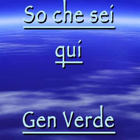 So Che Sei Qui 3 | PPT