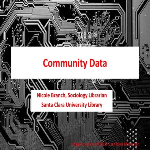 Finding Community Data | PPTX | Educational Assessment | Education