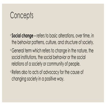 social-change-and-development for social work notes | PPTX