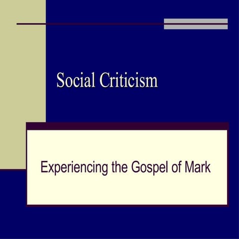 Social Criticism | PPT