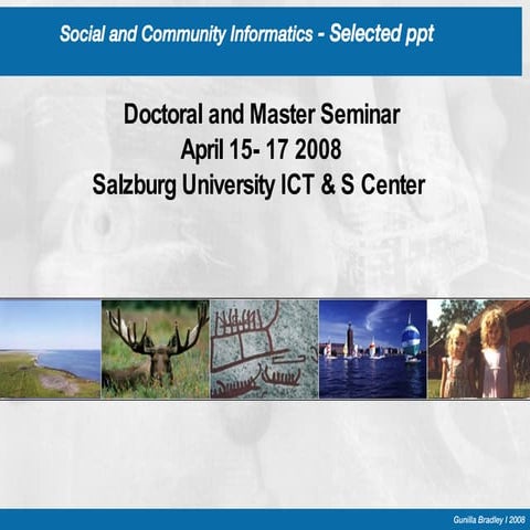 Social Informatics Lecture 1 Salzburg Selection | PPT