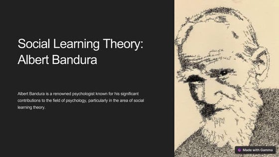 ALBERT BANDURA A PRESENTATION: SOCIAL COGNITIVE THEORY | PDF