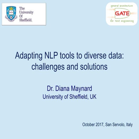 Adapting NLP tools to diverse data: challenges and solutions | PPT