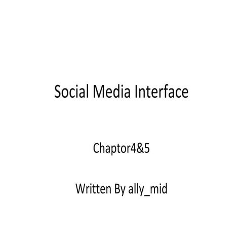 Designing social interface | PPT | Social Networking | Internet