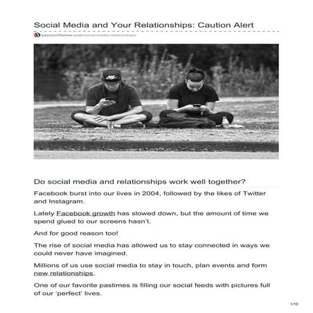 Social Media and Relationships | PDF