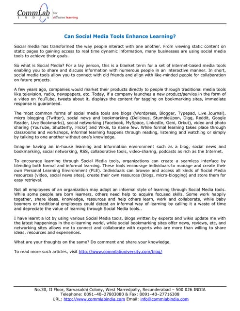 Social Media in Education | PPT