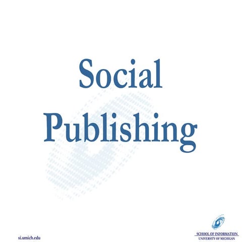 Social Publishing | PPT | Desktop Publishing | Computer Software and ...