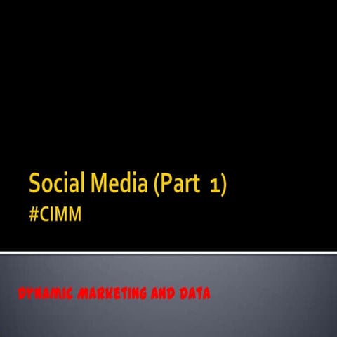 Social Media for Dummies | PPTX