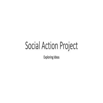 Social action ideas | PPT
