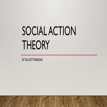 SOCIAL ACTION THEORY.pptx 1ST YEAR SOCIOLOGY | PPTX