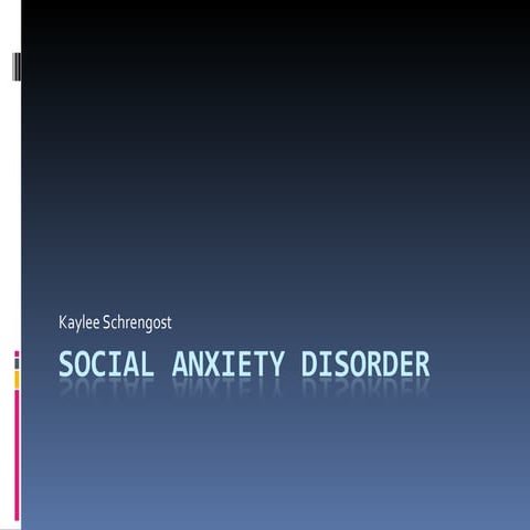 Social anxiety disorder | PPT