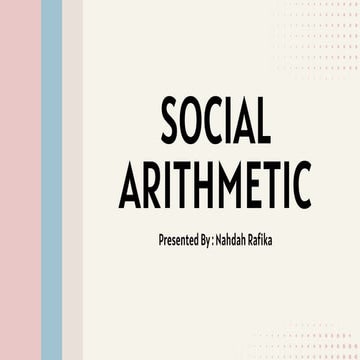 SOCIAL ARITHMETIC presentationnbnnnnnnnnnnnnnnn | PPT