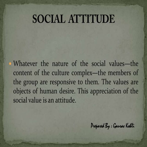 Social attitude | PPTX