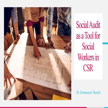 Social Audit as a Tool for Social Workers in CSR | PPTX | Business ...
