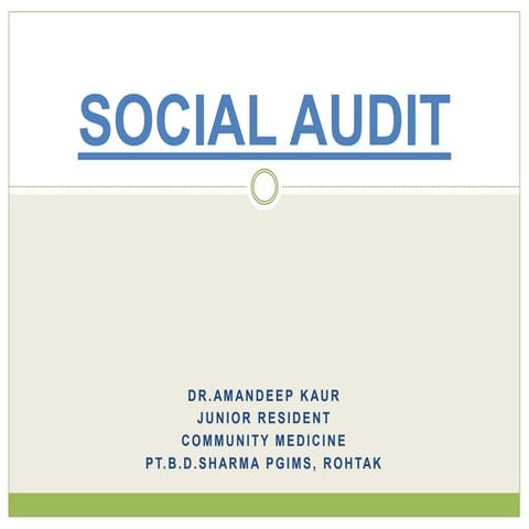 Social Audit | PPTX