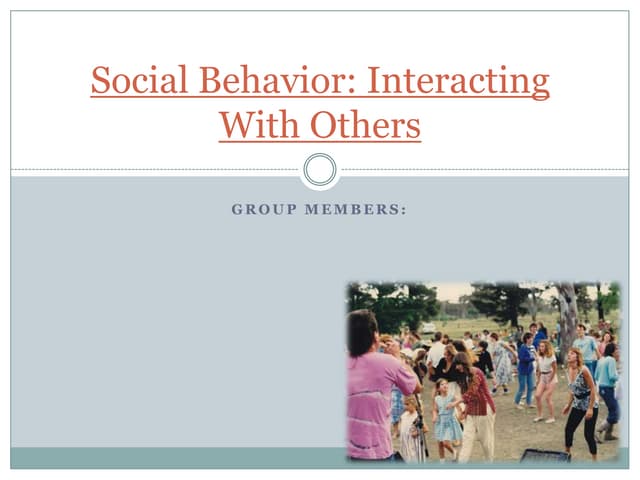 Social behaviour ppt