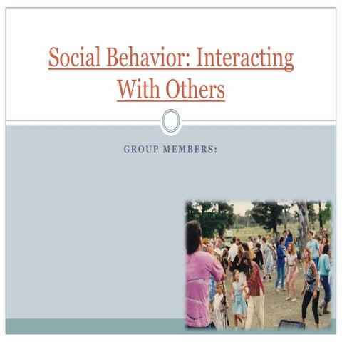 Social behavior | PPTX