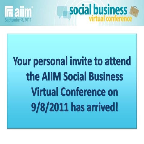 Social business conference commercial | PPTX