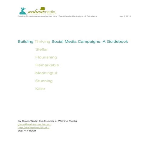 Designing a social media campaign | PDF