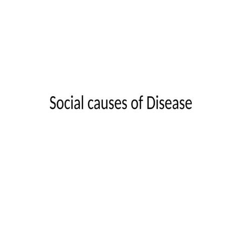 Social causes of Disease for SPP B.Pharm 8th Sem.pptx