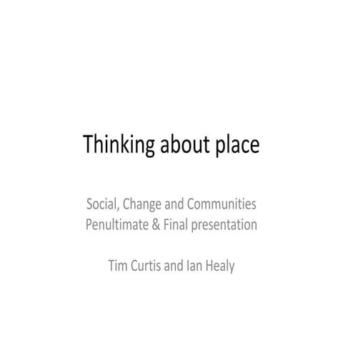 Social, change and communities final presentation | PPT