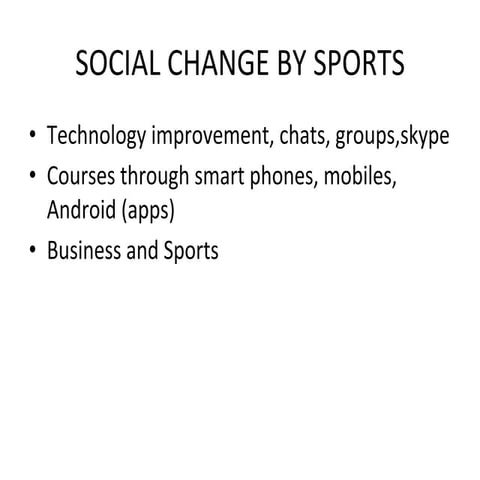 Social change by sports | PDF