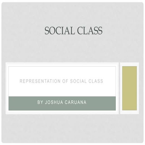 Social class classification | PPTX