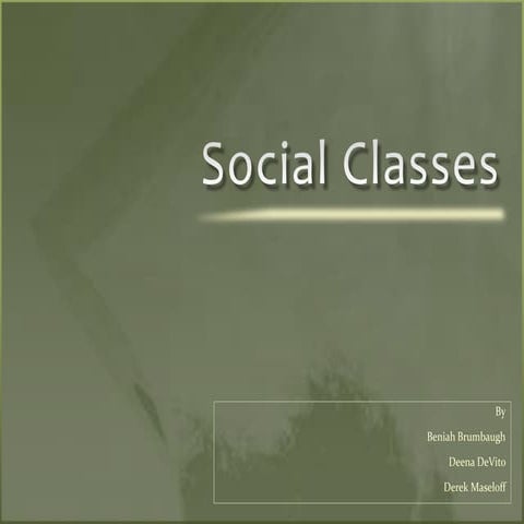 Social classes | PPT