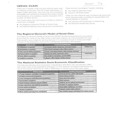Social class in britain a | PDF