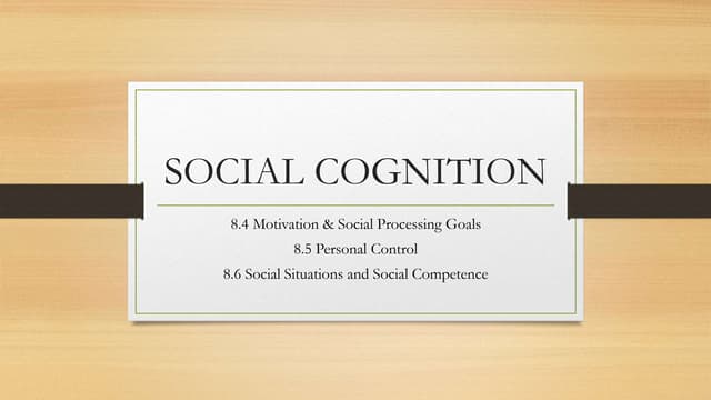 Social Perception | PPTX